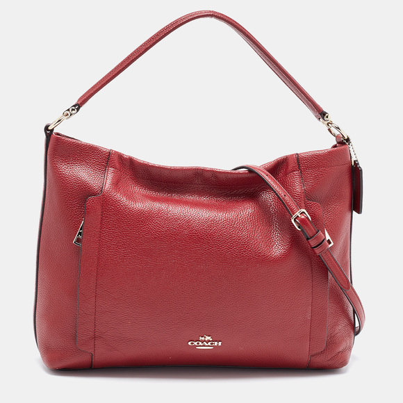 Coach | Bags | Coach Red Leather Marlon Hobo | Poshmark